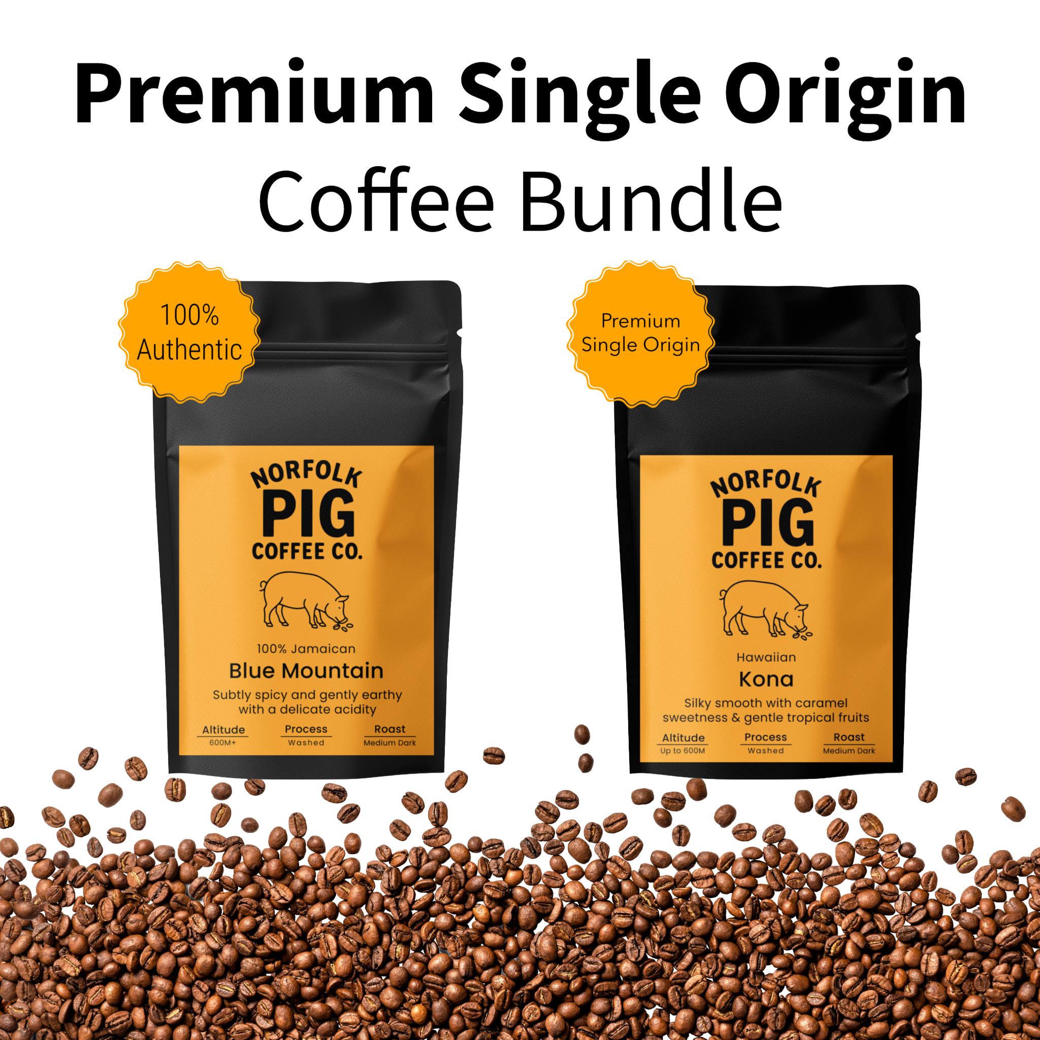 Premium Single Origin Coffee Bundle | Blue Mountain and Kona – Norfolk ...